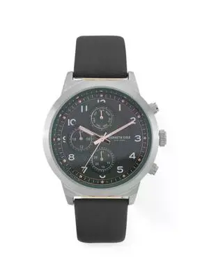 KENNETH COLE Round-face 47mm Watch - Black