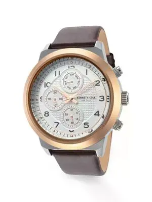 KENNETH COLE Multi-dial 47mm Watch - Neutrals