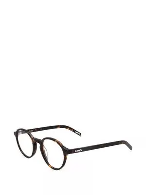 LEVI'S Tortoiseshell Round Frame Eyeglasses - Brown