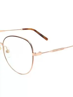 Marc Jacobs Aviator Eyeglasses With Logo Engraving