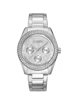 Dkny Crystal-bezel 36mm Watch - Silver