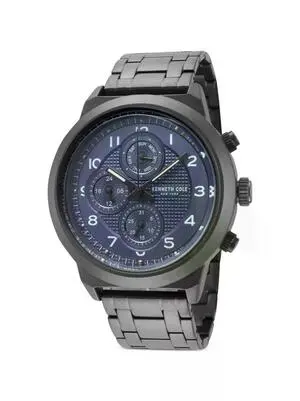 KENNETH COLE Round Face Chronograph Watch - Blue