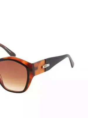 Longchamp Tortoiseshell-effect Geometric Frame Sunglasses