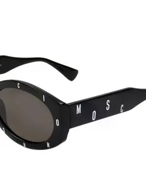 Moschino Logo-print Oval-frame Sunglasses
