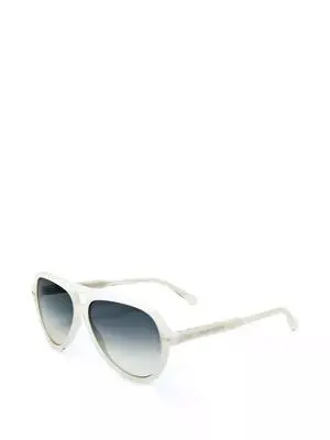 Isabel Marant Pilot-frame Tinted Sunglasses - White