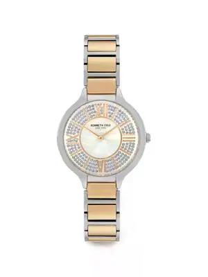 KENNETH COLE Round-face 33mm Watch - White