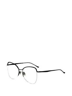 Donna Karan New York Geometric Frame Eyeglasses - Black