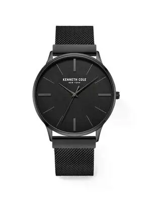 KENNETH COLE Mesh Strap 42mm Watch - Black