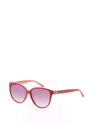 SWAROVSKI Crystal Embellished Geometric Sunglasses - Red