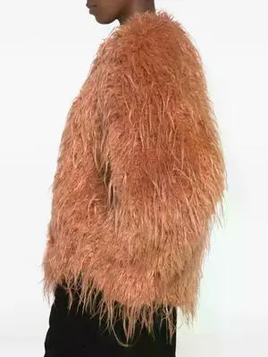 FORTE_FORTE Textured Fur Coat