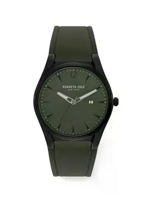 KENNETH COLE Silicone-strap 43.8mm Watch - Green