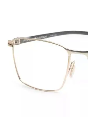 Porsche Design Rectangle-frame Glasses - Gold