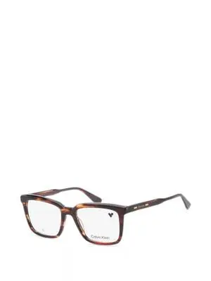 Calvin Klein Tortoiseshell-effect Square-frame Glasses - Brown
