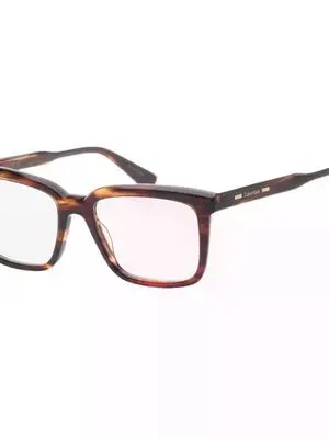 Calvin Klein Tortoiseshell-effect Square-frame Eyeglasses
