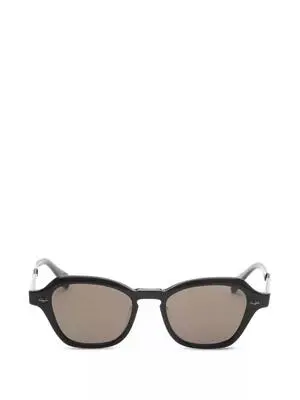 Garrett Leight Geometric Frame Sunglasses - Black
