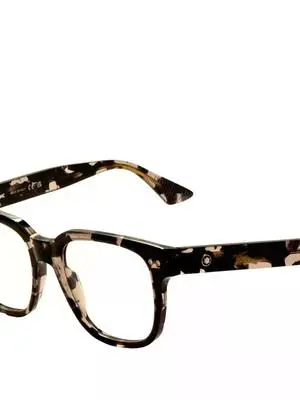 Montblanc Tortoiseshell-effect Square-frame Glasses