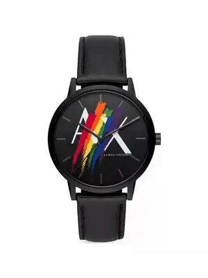 Armani Exchange Cayde Logo-print Watch - Black