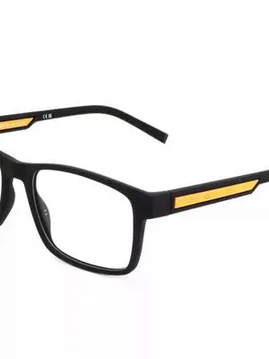 Tommy Hilfiger Rectangle-frame Logo-detail Glasses - Black