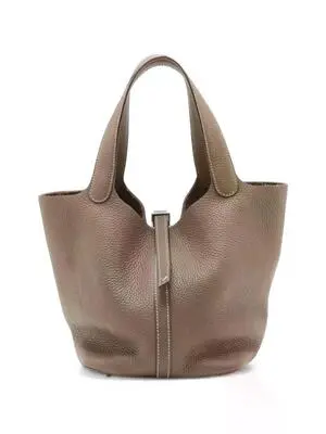 Hermès Clemence Picotin Lock 22 Handbag - Brown