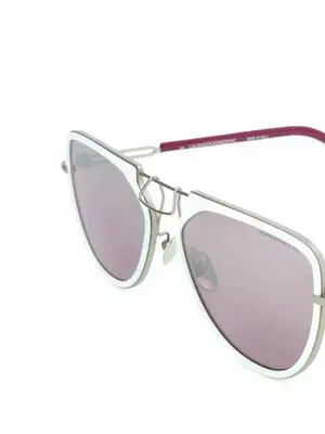 Calvin Klein Double-bridge Pilot-frame Sunglasses