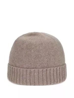 Borsalino Ribbed Logo-label Beanie Hat