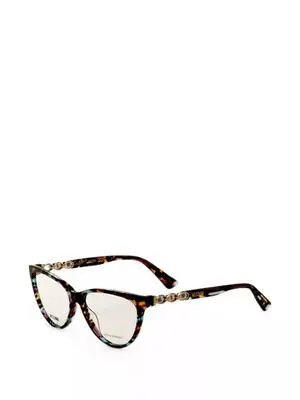 Moschino Tortoiseshell-effect Cat-eye Glasses - Brown