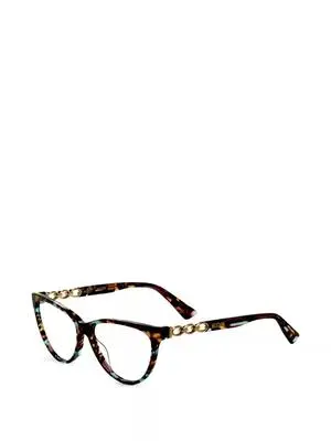 Moschino Tortoiseshell-effect Cat-eye Glasses - Brown