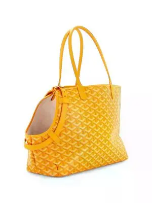 Goyard Chien Gris Pet Carrier Coated Canvas Tote Bag - Yellow