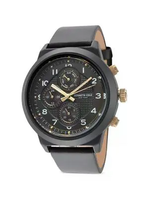 KENNETH COLE Multifunction 47mm Watch - Black