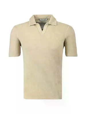 GRAN SASSO Terry-cloth Polo-collar T-shirt - Neutrals