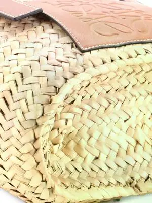 Loewe Basket Raffia Small Tote Bag - Brown