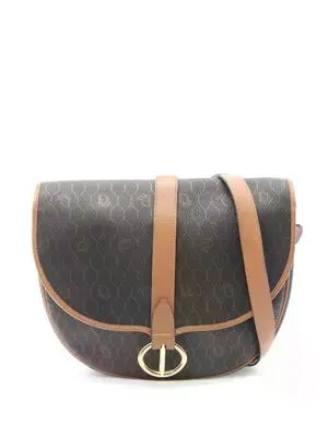 Dior 20th Century Honeycomb Coated Canvas Crossbody Bag - Black