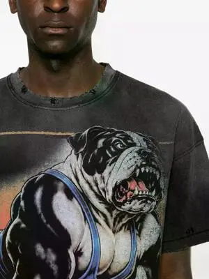 VALE FOREVER Graphic-print Distressed T-shirt