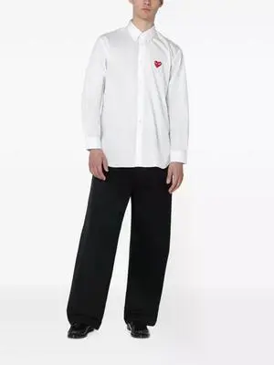 Comme Des Garçons Heart-patch Long-sleeve Shirt