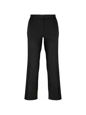 True Royal Belt-loop Pressed-crease Trousers - Black