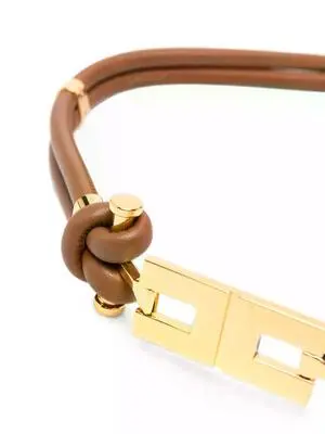Elisabetta Franchi Logo Plaque Knotted Belt - Brown