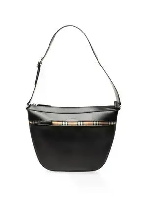 Burberry 2000-2017 House Check Trimmed Leather Shoulder Bag