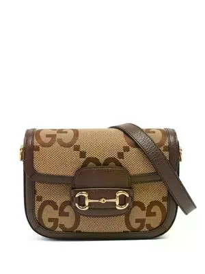Gucci Horsebit 1955 Jumbo Gg Shoulder Bag - Brown