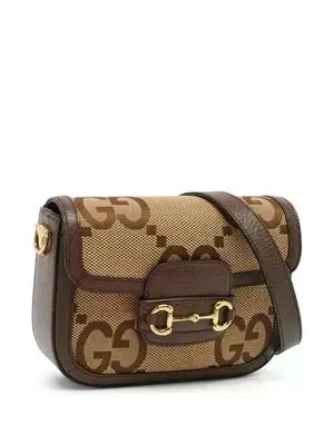 Gucci Horsebit 1955 Jumbo Gg Shoulder Bag - Brown