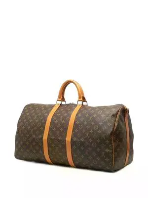 LOUIS VUITTON Monogram Keepall Bandouliere 55 Travel Bag