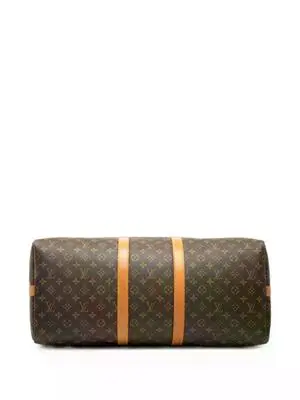 LOUIS VUITTON Monogram Keepall Bandouliere 55 Travel Bag