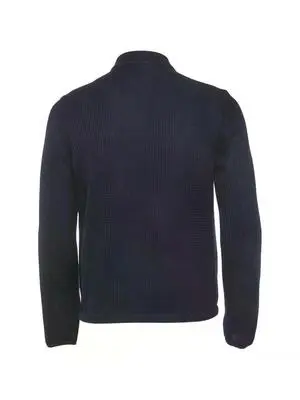Emporio Armani Textured-knit Zip-up Jacket