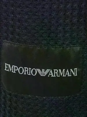 Emporio Armani Textured-knit Zip-up Jacket