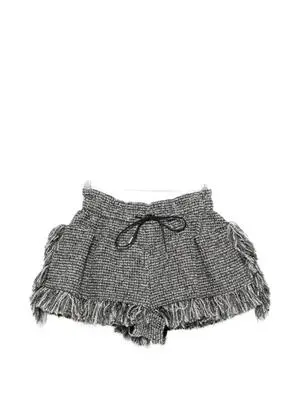 Sacai Fringed Tweed Shorts