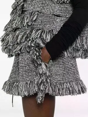 Sacai Fringed Tweed Shorts
