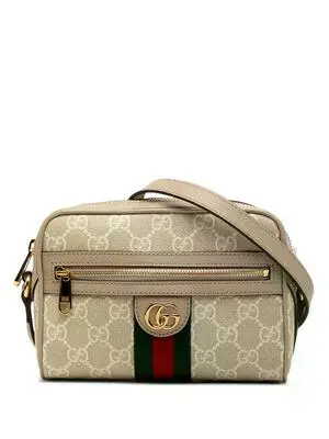 Gucci Ophidia Crossbody Bag In Gg Supreme Canvas - Brown