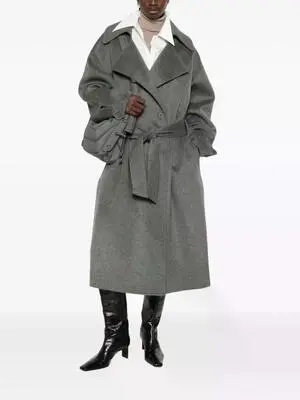 THE FRANKIE SHOP Double-breasted Belted Coat