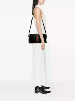 Gucci Ophidia Suede Web Top Handle Bag