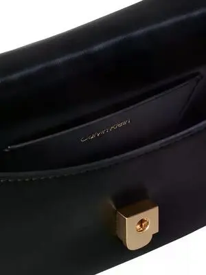 Calvin Klein Plaque Top-handle Shoulder Bag - Black