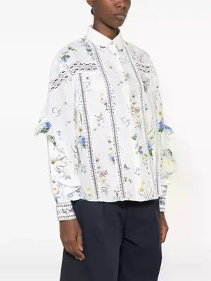 Camilla Floral Print Ruffled Shirt